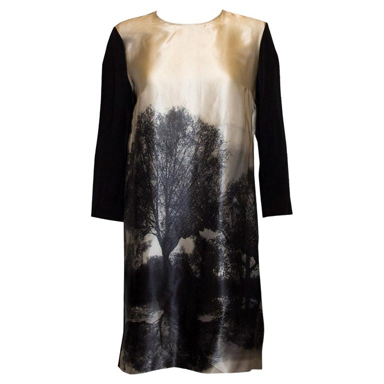 Stella Mc Cartney Silk Tree Print Dress For Sale at 1stDibs