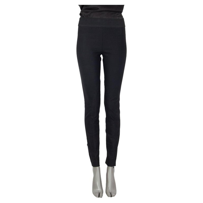 STELLA MCCARTNEY black cotton blend SKINNY RIDING Pants 40 S For Sale ...