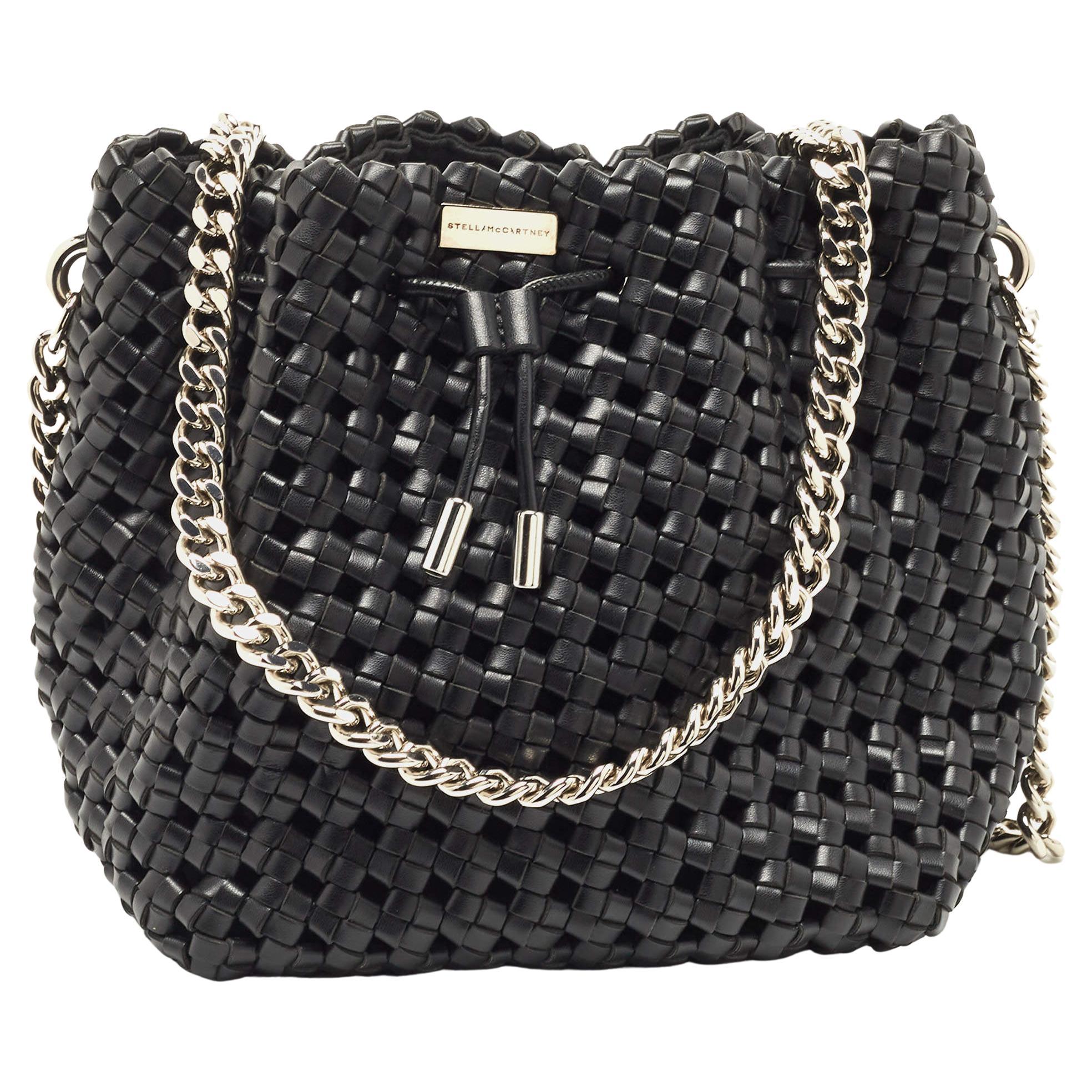 Leather Woven Bucket Bag - 10 For Sale on 1stDibs