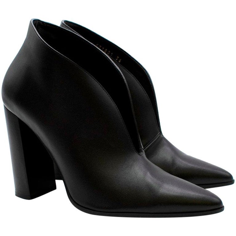 Stella McCartney Black Pointed V-Cut Pumps - Size 36 For Sale at ...