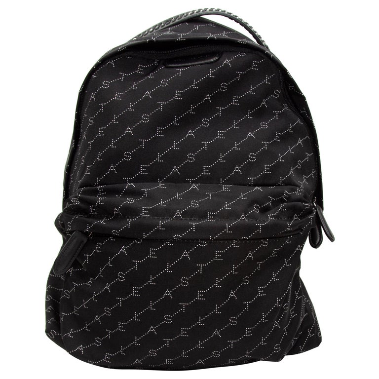 Stella McCartney Black and White Monogram Backpack For Sale at 1stDibs ...