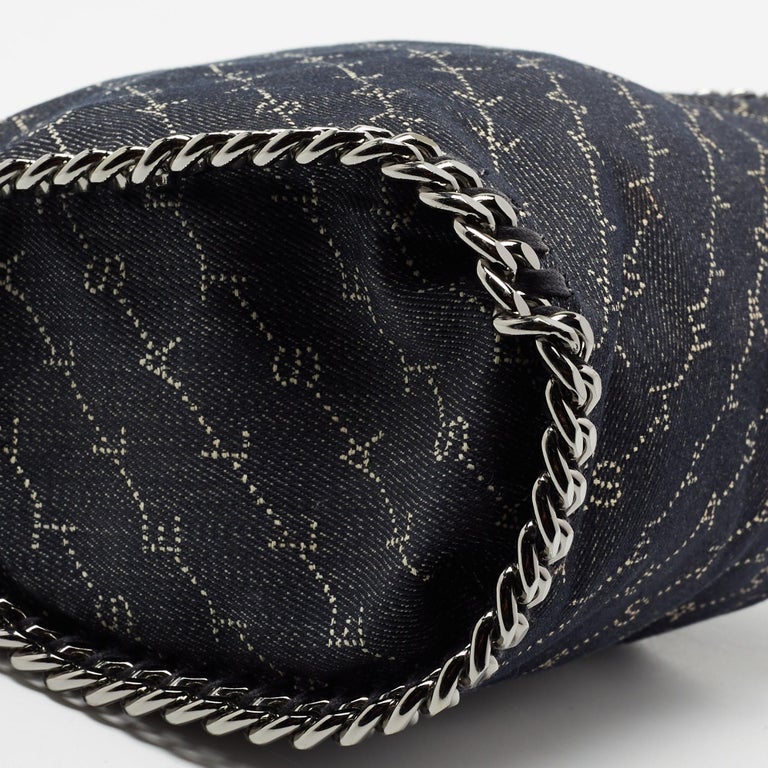 Stella McCartney Blue Monogram Denim Falabella Mini Tote at 1stDibs