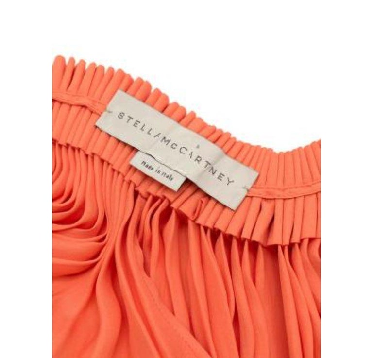 Stella McCartney Coral Pleated Trapeze Dress For Sale at 1stDibs