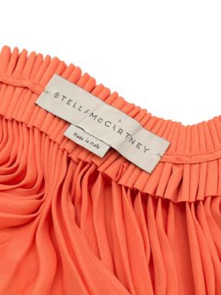 Stella McCartney Coral Pleated Trapeze Dress For Sale at 1stDibs
