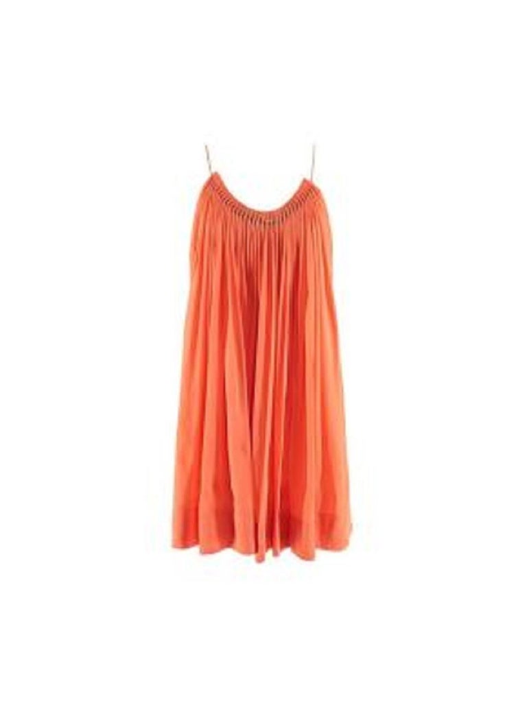 Stella McCartney Coral Pleated Trapeze Dress For Sale at 1stDibs