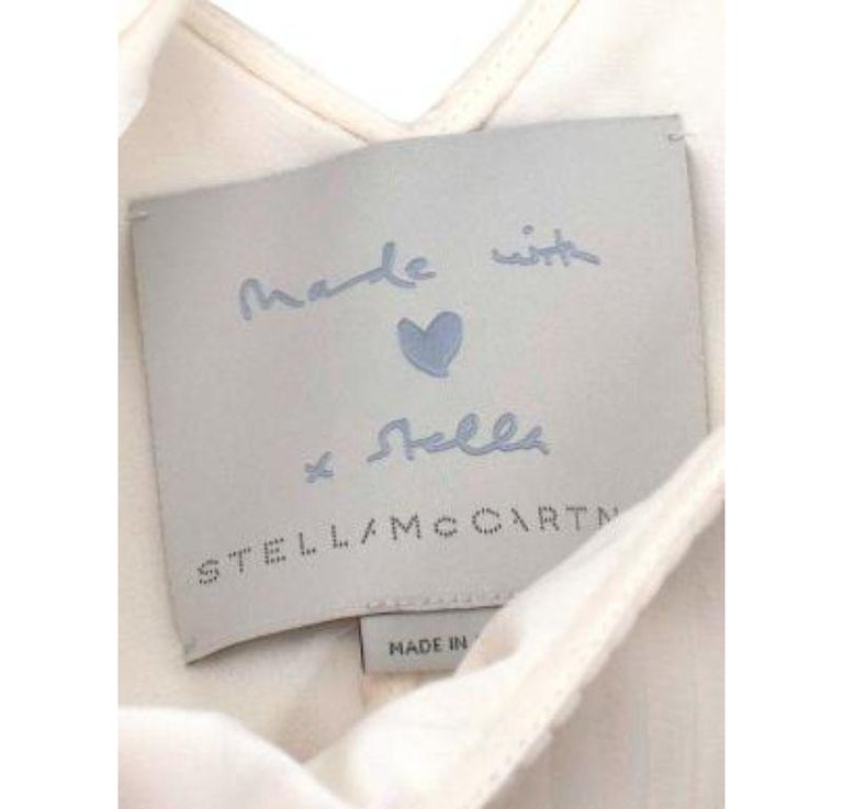 Stella McCartney Crystal Embellished Cream Pleated Silk Jade Gown For ...