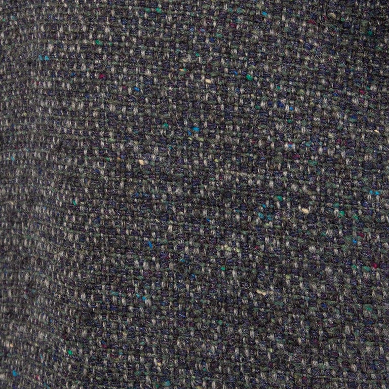 STELLA MCCARTNEY dark grey and multicolor wool TWEED Coat Jacket 38 XS ...