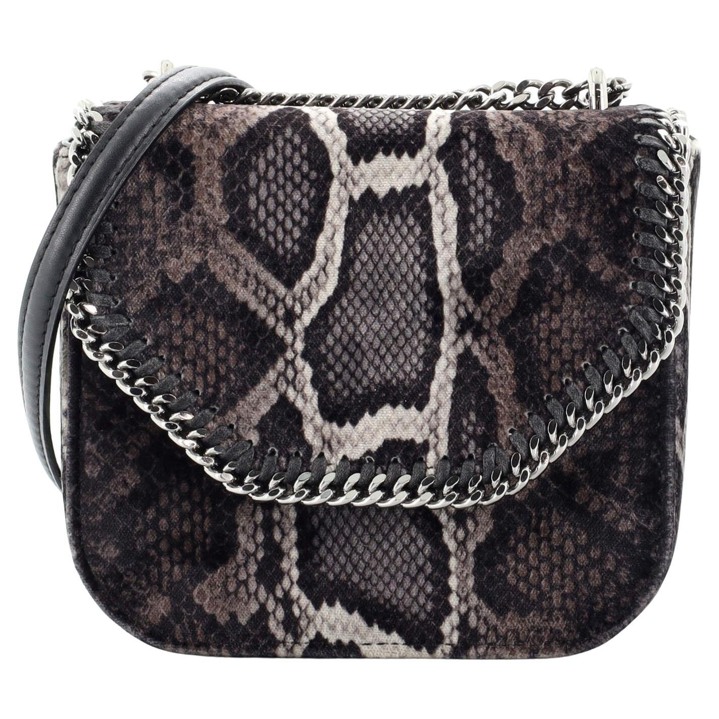 Stella McCartney Black Shaggy Deer Faux Leather Falabella Crossbody Bag ...