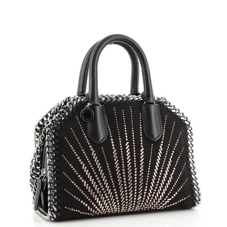 Stella McCartney Falabella Box Top Handle Bag Embellished Faux Suede ...