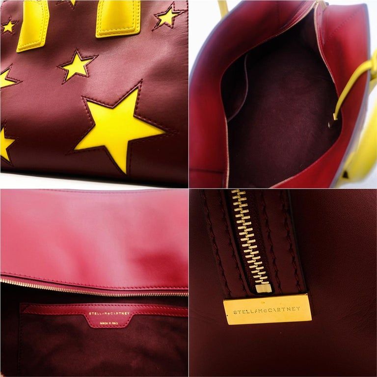 Stella McCartney Faux-Leather Star Embossed Tote Bag For Sale at 1stDibs