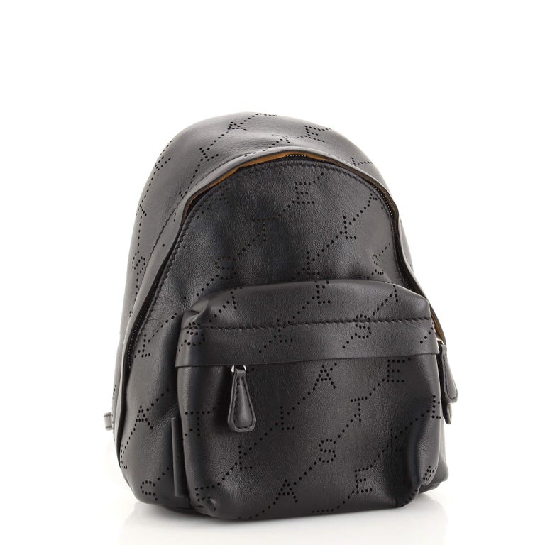 Stella McCartney Logo Backpack Perforated Faux Leather Mini For Sale at ...