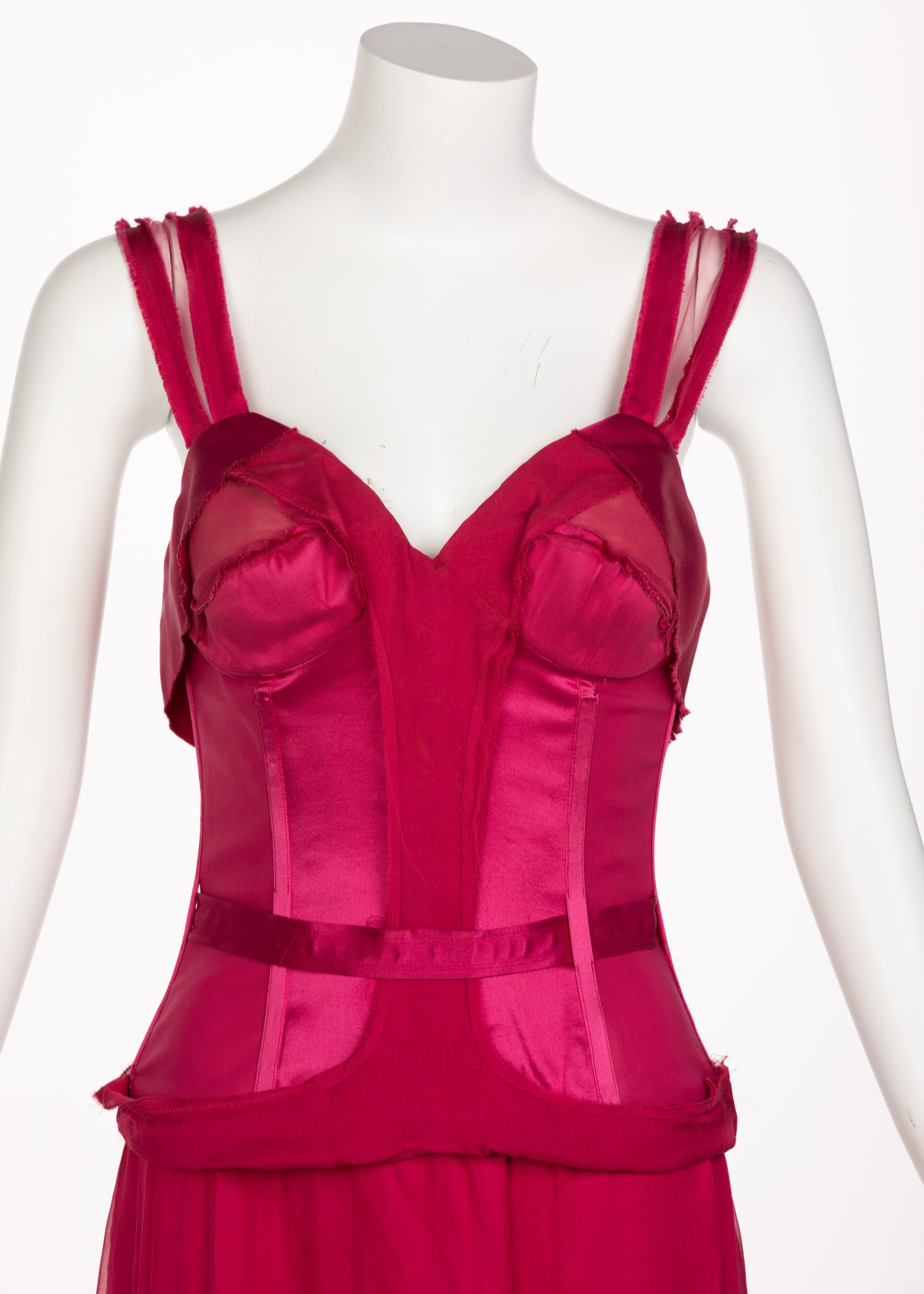 Stella McCartney Magenta Pink Corset Dress Runway 2003 at 1stDibs ...