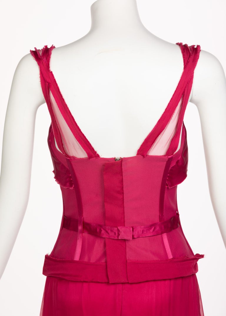 Stella McCartney Magenta Pink Corset Dress Runway 2003 at 1stDibs ...