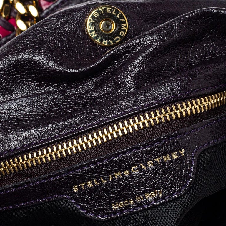 Stella McCartney Plum/Pink Faux Leather Small Falabella Tote at 1stDibs