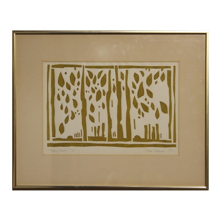 Stella Sullivan - "Falling Leaves" Contemporary Abstract Yellow Gold ...