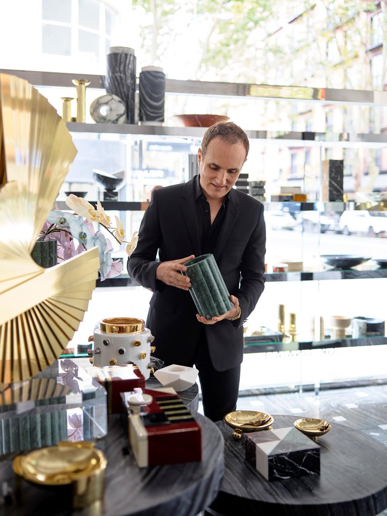 Vesta Medium Foresta Marble Vase by Greg Natale For Sale at 1stDibs