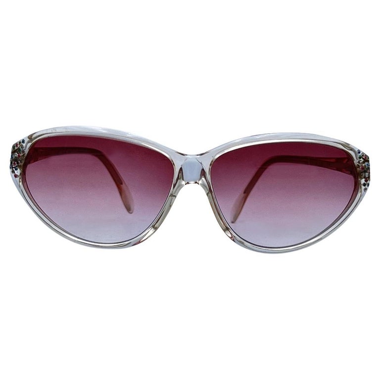 Stendhal Vintage Clear Acetate Sunglasses Mod. Rakoua with Crystals For ...