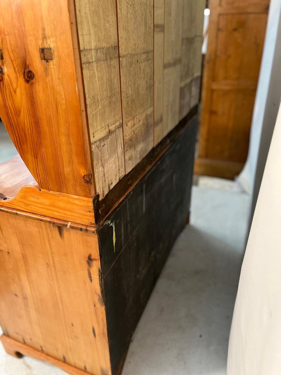 Stepback English Pine Hutch For Sale at 1stDibs