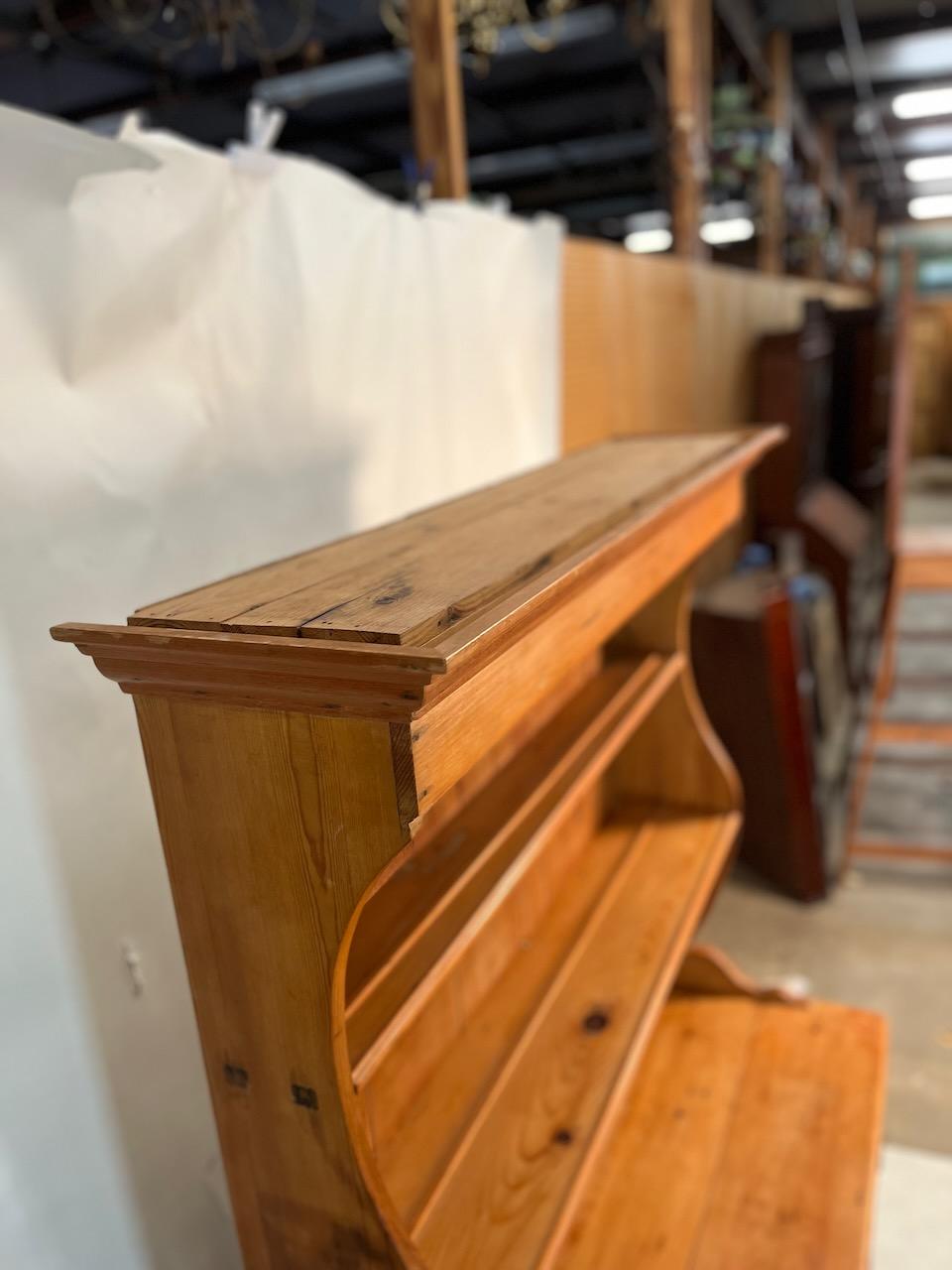 Stepback English Pine Hutch For Sale at 1stDibs