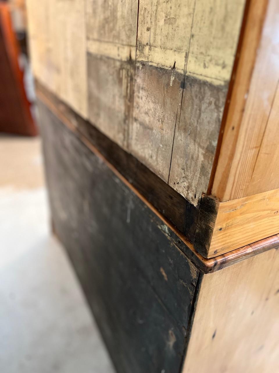 Stepback English Pine Hutch For Sale at 1stDibs