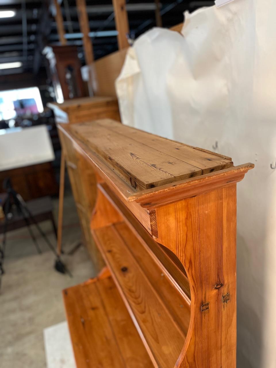 Stepback English Pine Hutch For Sale at 1stDibs