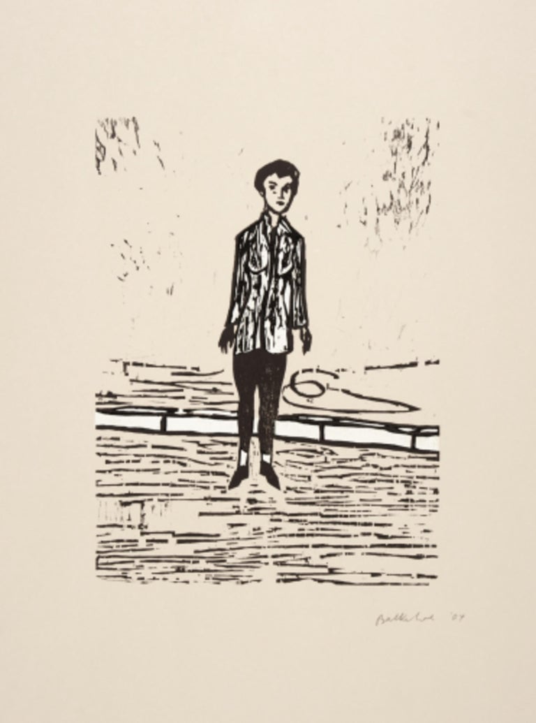 Stephan Balkenhol - Woman in white jacket For Sale at 1stDibs