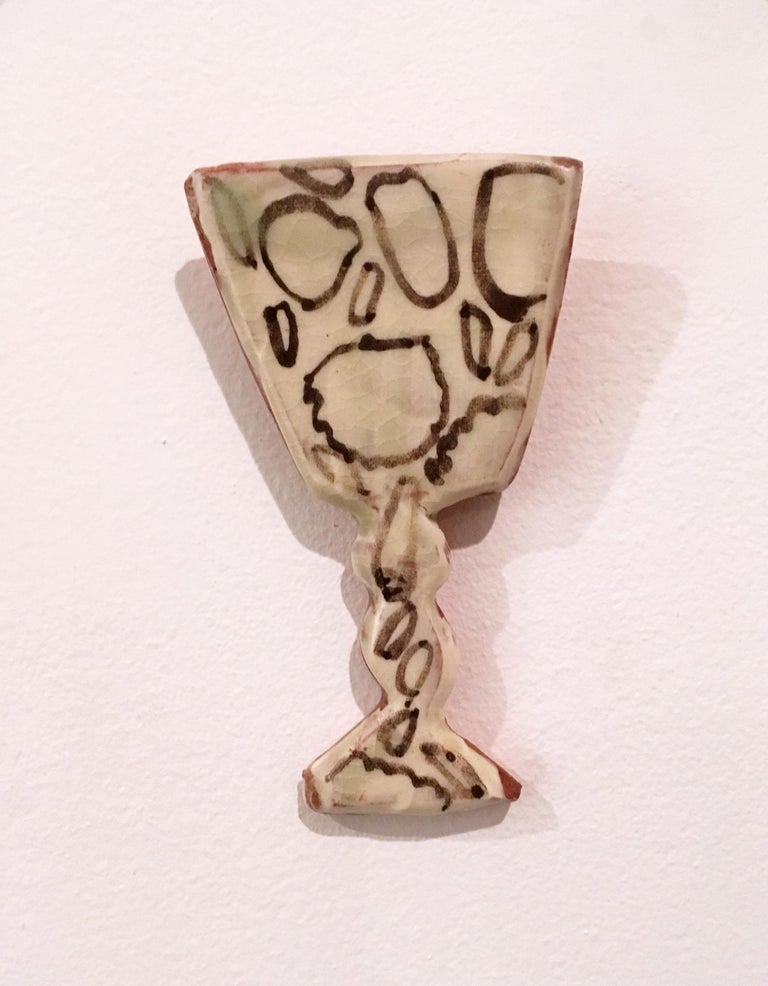 Stephanie Kantor - Flat Pot II, 2019, Glazed earthenware goblet shape ...