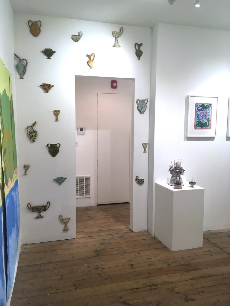 Stephanie Kantor - Flat Pot VI, 2019, Glazed earthenware wall sculpture ...