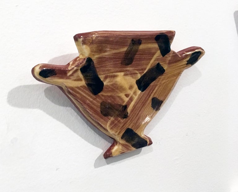 Stephanie Kantor - Flat Pot XI, 2019, Earthenware and glaze wall ...