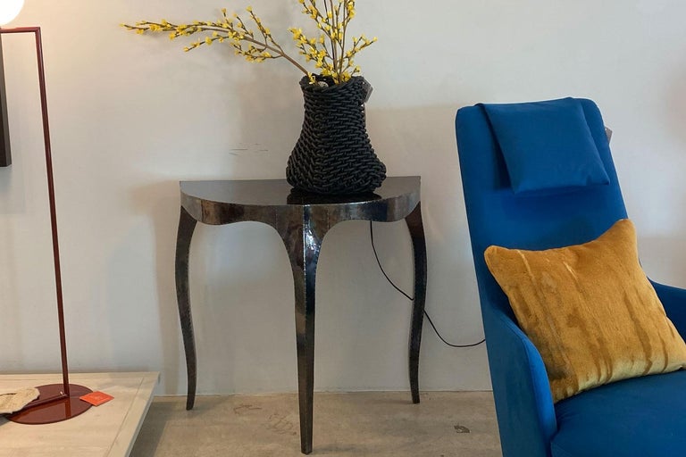 Stephanie Odegard Silver Clad Demi Teak Console Table For Sale at 1stDibs