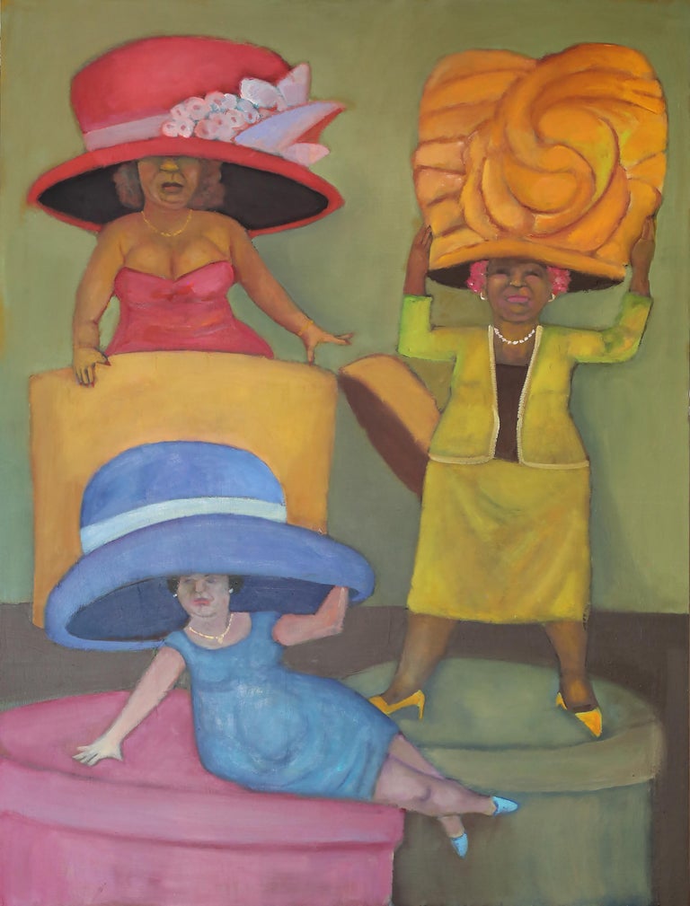 Stephen Basso - Mad Hatters bright colorful fashionable ladies humorous ...