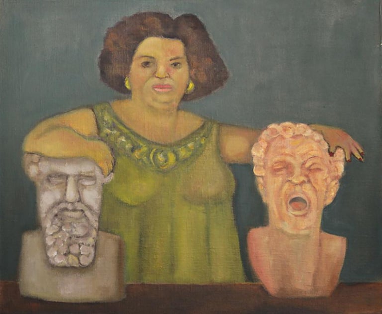 Stephen Basso - the greco roman question, figure with classical statues ...