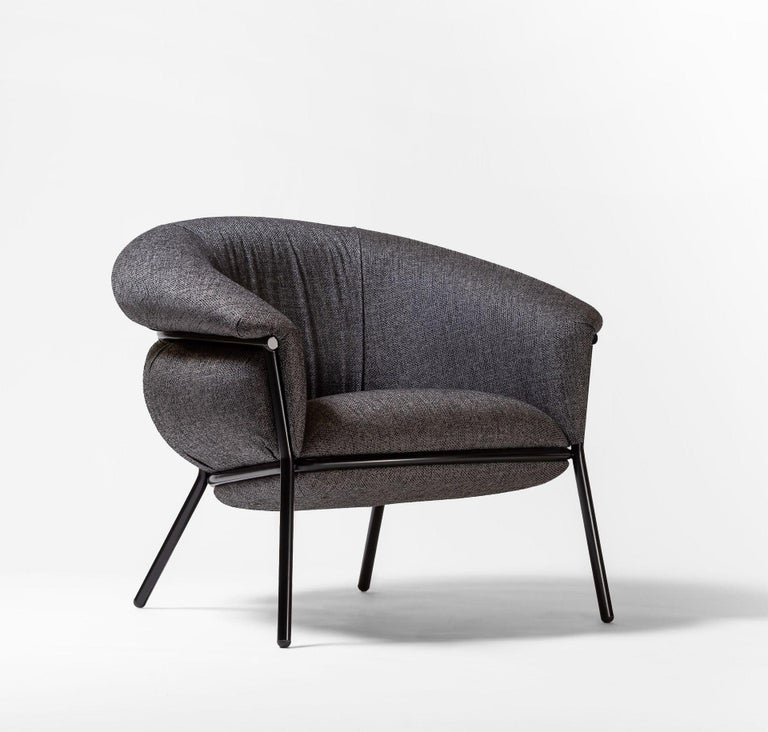 Stephen Burks, Contemporary, Black Fabric Upholester Grasso Armchair ...