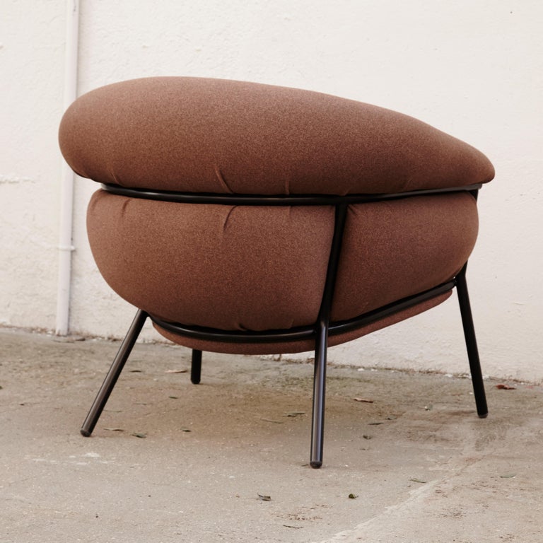 Stephen Burks Contemporary Fabric Upholstered and Iron 'Grasso ...