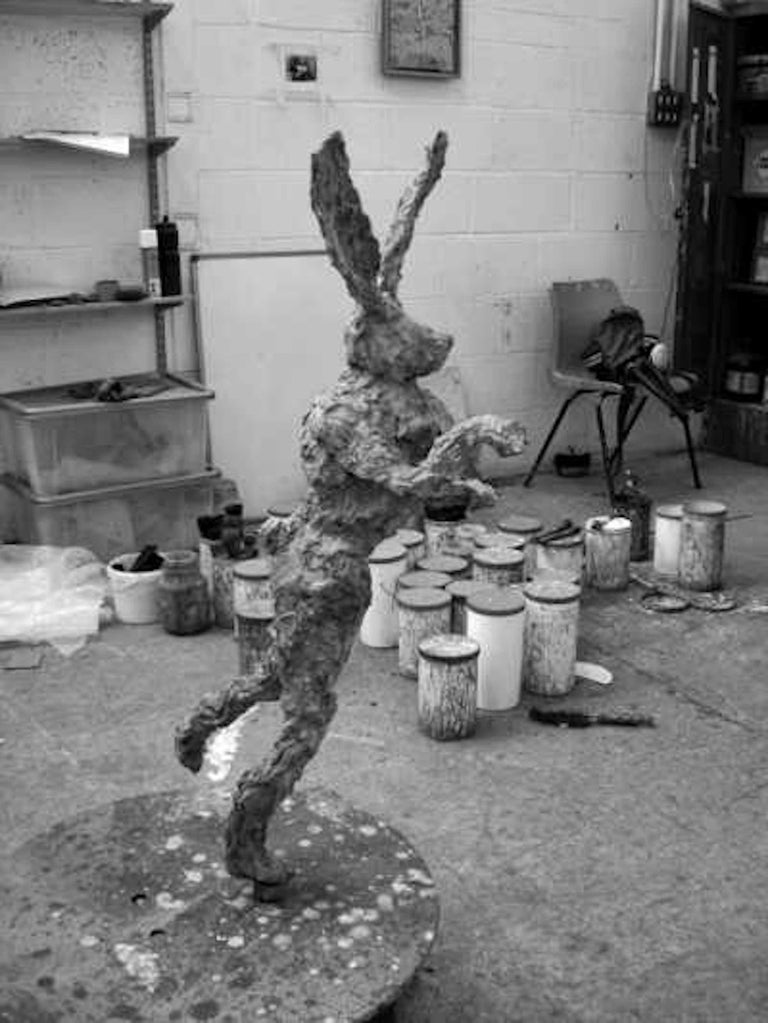 Stephen Charlton Hares Boxing Pair Bronze For Sale at 1stDibs