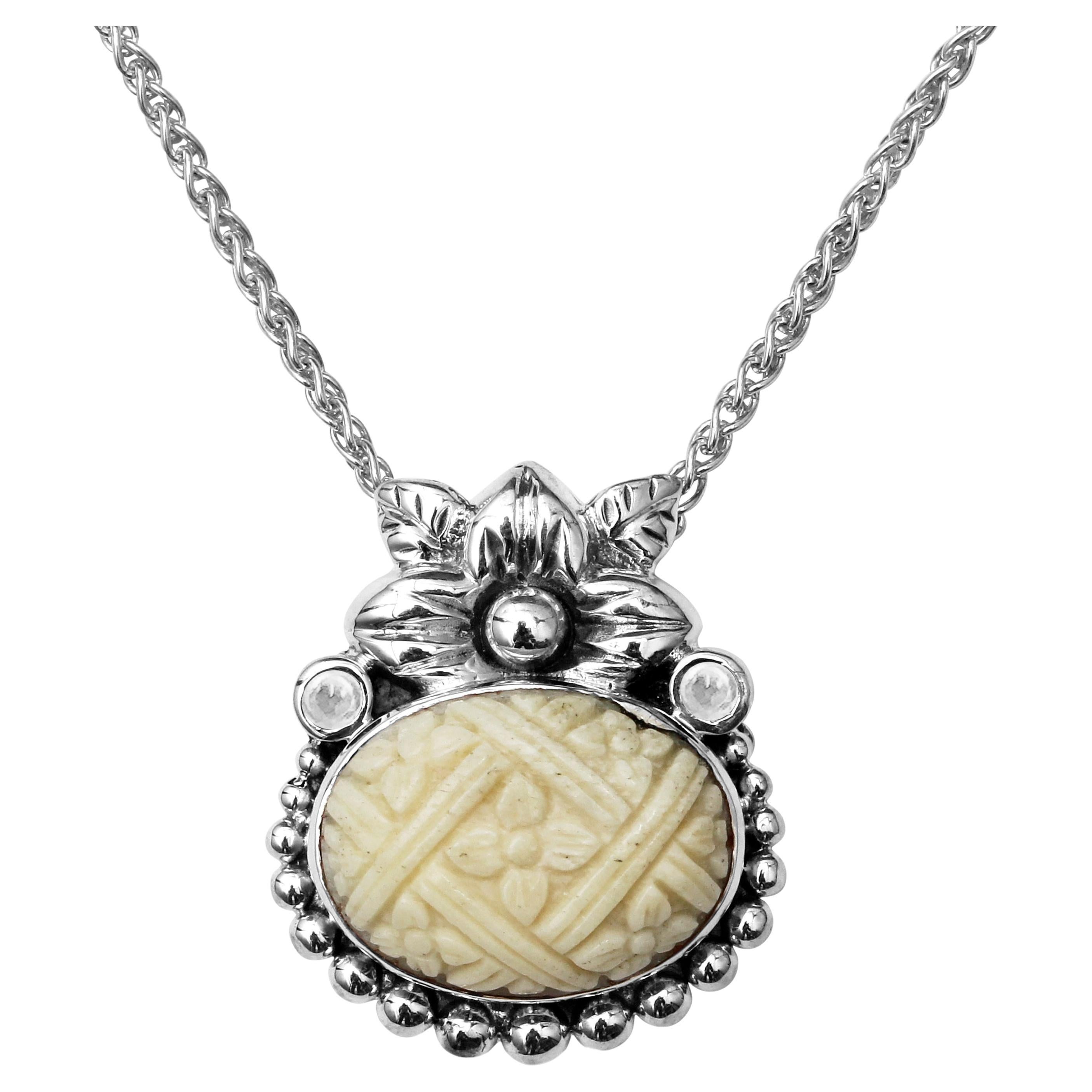 Stephen Dweck Garden Of Stephen Sterling Silver and Tiger Eye Necklace ...