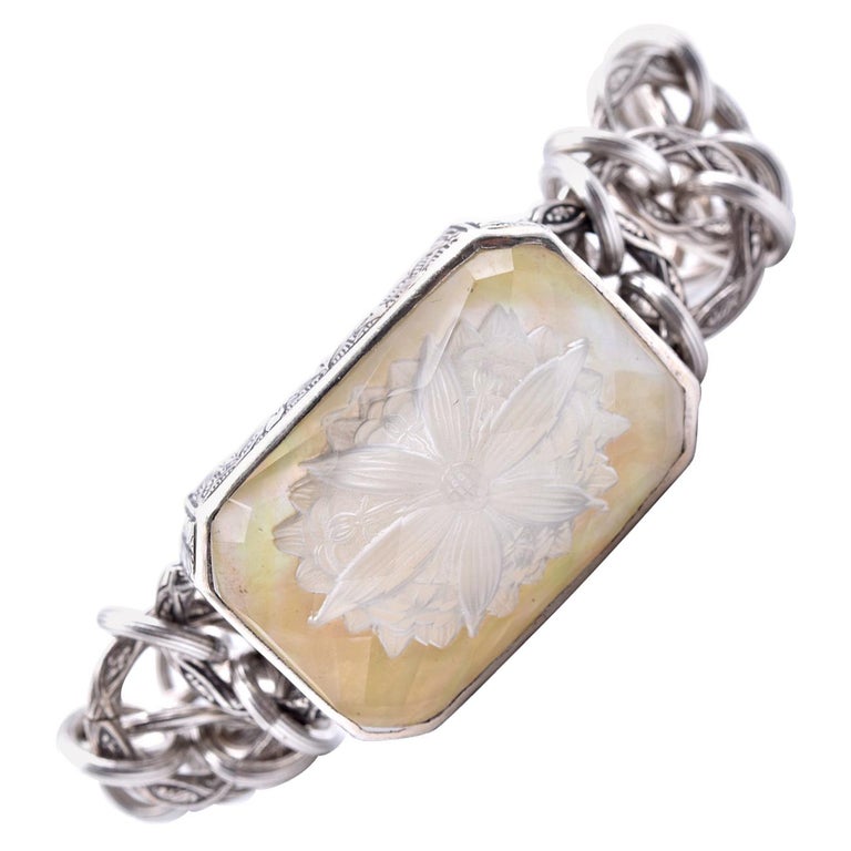 Stephen Dweck Sterling Silver Rock Crystal Bracelet at 1stDibs