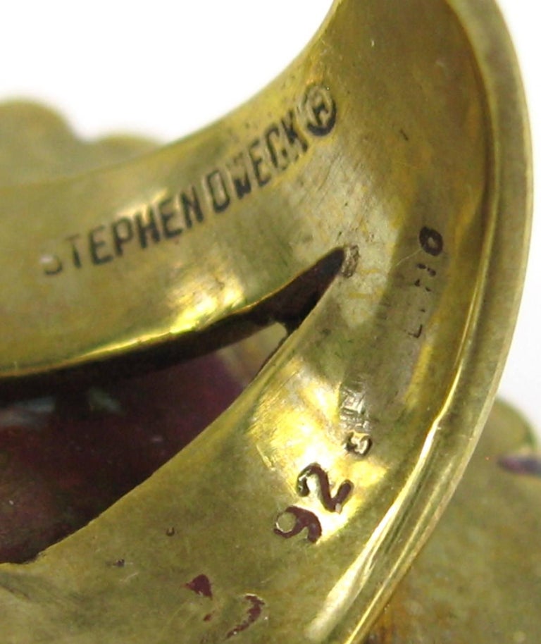 Stephen Dweck Stone Sterling Silver Ring 1992 For Sale at 1stDibs