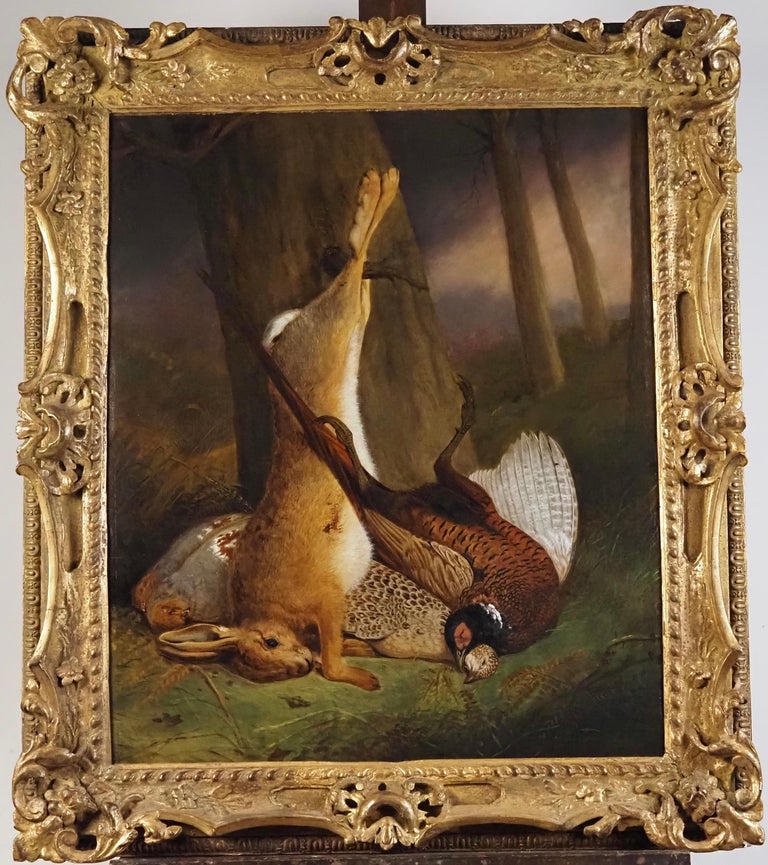 Still life of the days bag : A hunting still life For Sale at 1stDibs
