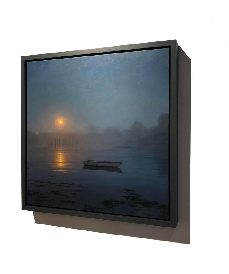 Stephen Fox - Photorealist water scene with blue, "Early Morning Blues ...