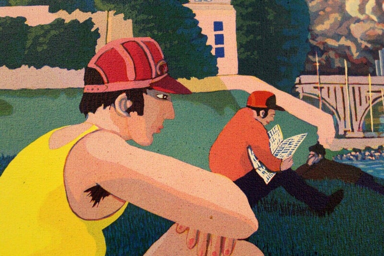 Stephen Goodfellow Acrylic on Canvas Sunday on Belle Isle Part of ...