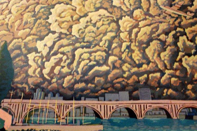 Stephen Goodfellow Acrylic on Canvas Sunday on Belle Isle Part of ...