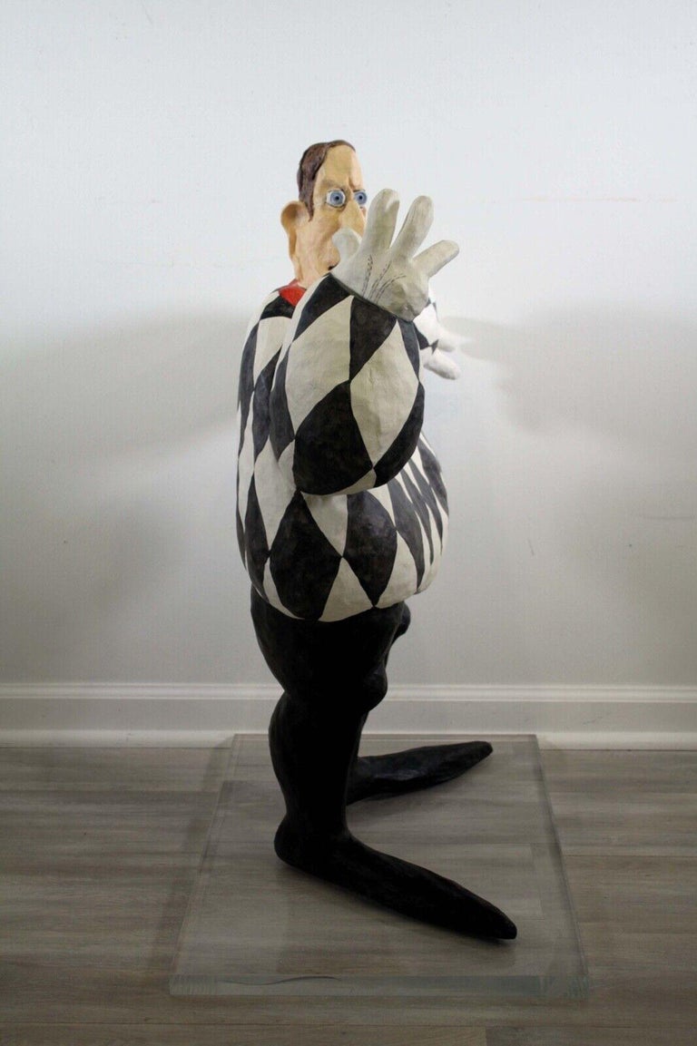 Stephen Hansen Jester Signed 1985 Papier Mache Caricature Handmade ...