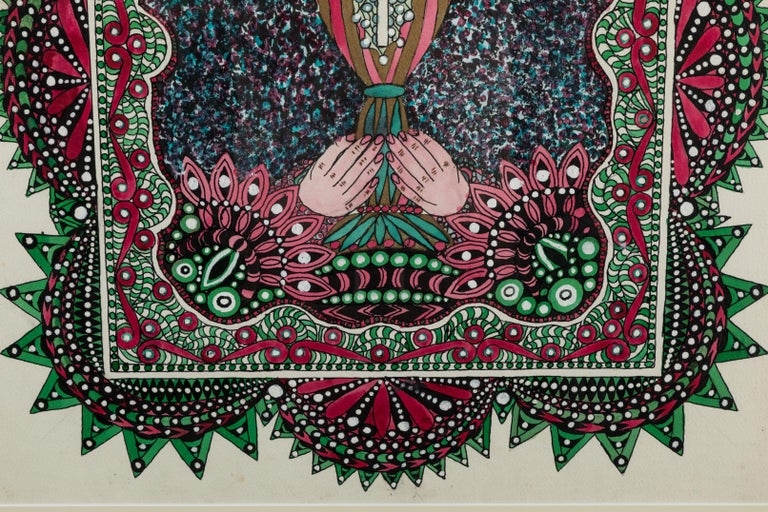 Stephen JM Palmer Jesus with Hands Outsider Art Painting at 1stDibs