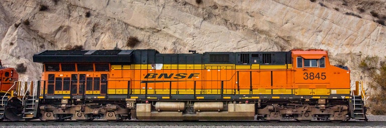 Stephen Mallon - "Locomotive BNSF 3845" limited edition photograph (freight train in landscape ...