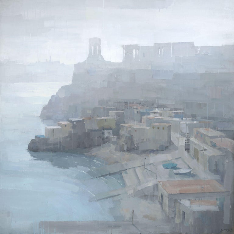 Stephen Mitchell - Morning Haze, Valletta, Painting, Acrylic on Canvas ...