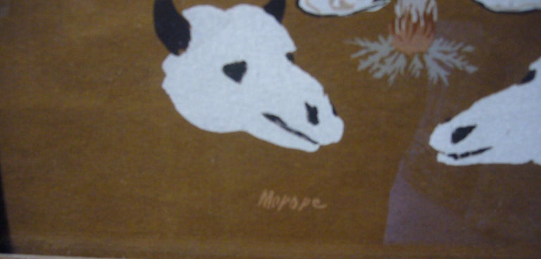 Stephen Mopope - Indian Chief, 30's - gouache, 29x23 cm., framed For ...