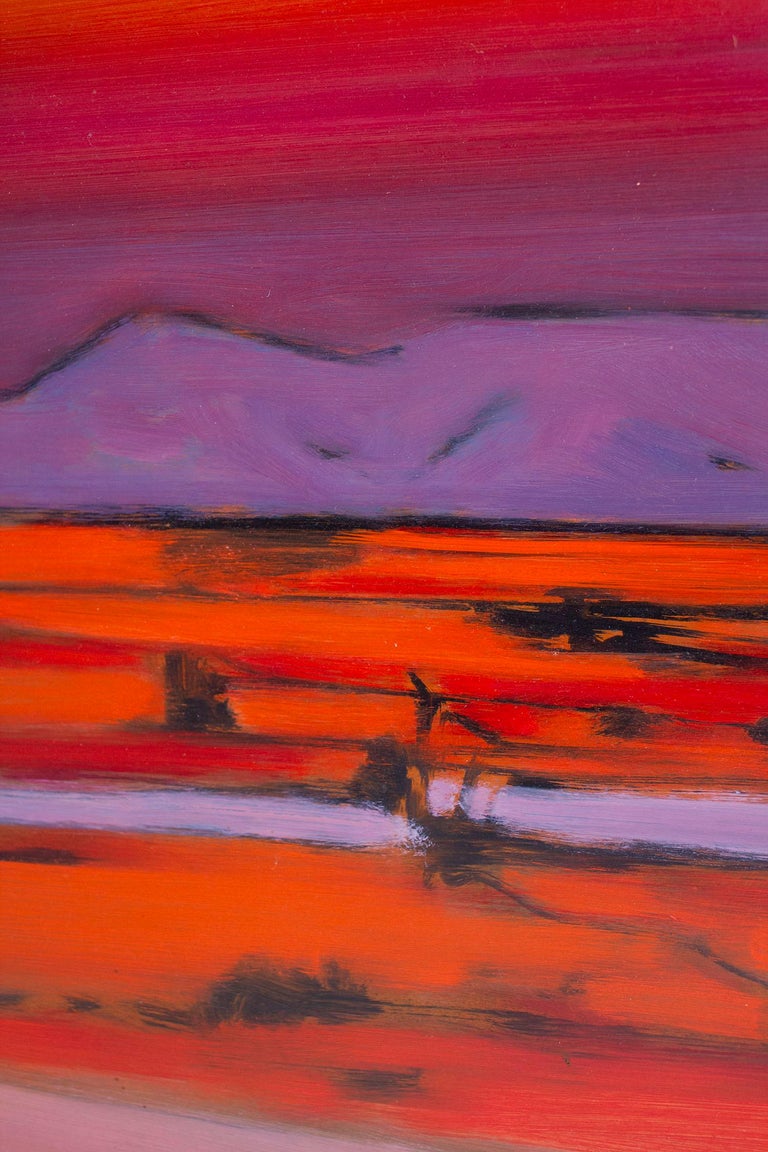 Stephen Thomas Rascoe Abstract Landscape Painting 1970s 'Sierra Madre ...