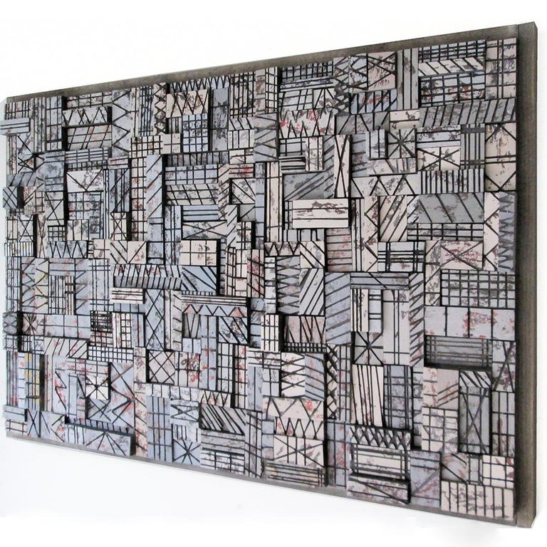 Stephen Walling - BATIQUE (Abstract Geometric 3D Wooden Wall Sculpture ...