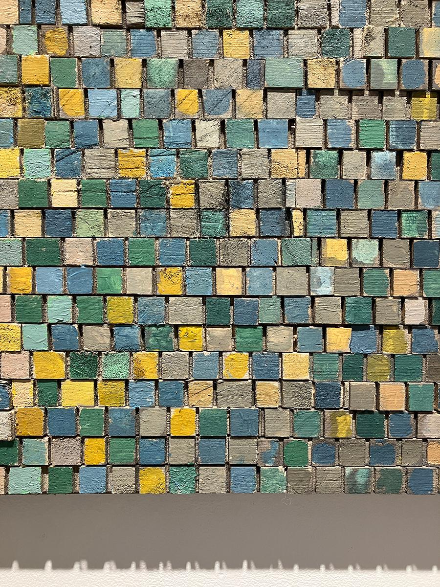 Stephen Walling - Evolving: Abstract Geometric Wall Sculpture in Blue ...